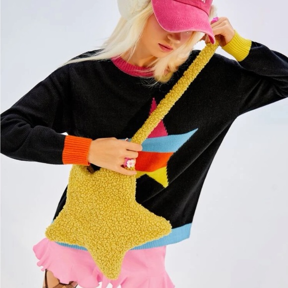 Rebellious Rose | Bags | Icon Street Stylestar Shaped Fuzzy Novelty Bag ...